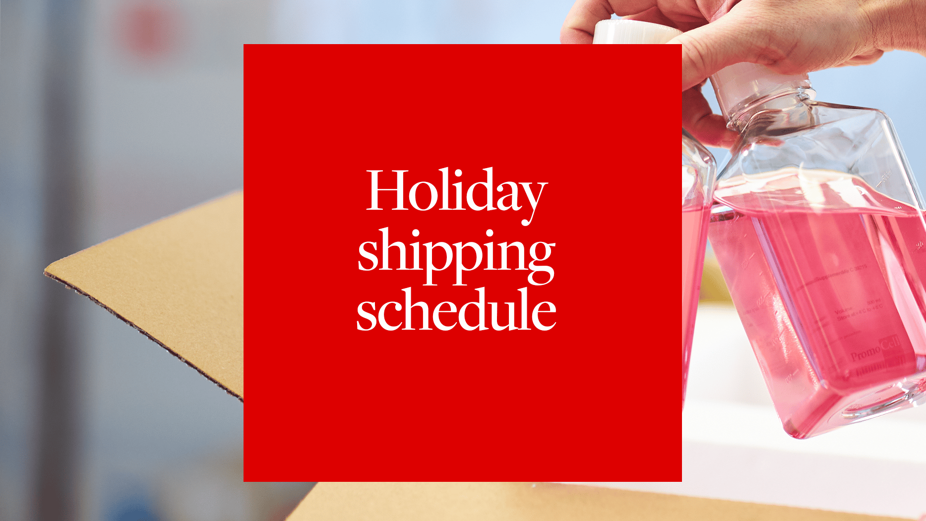 Our Holiday Shipping Schedule